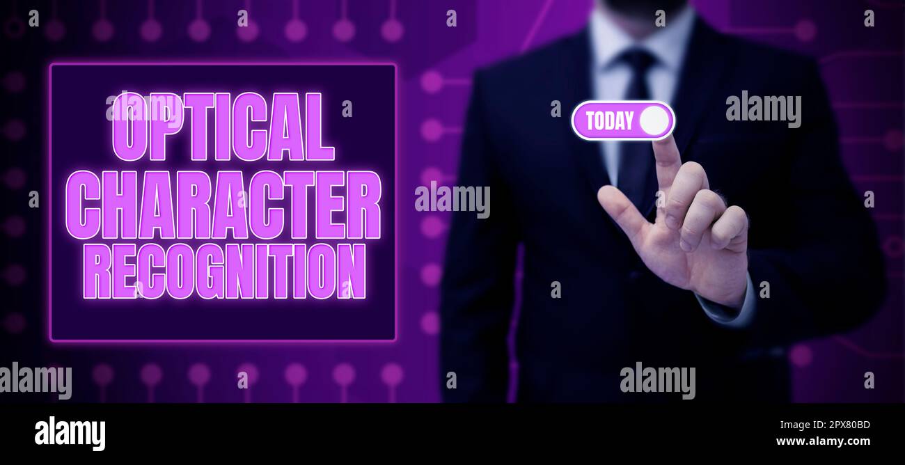 Conceptual display Optical Character Recognition, Internet Concept the ...