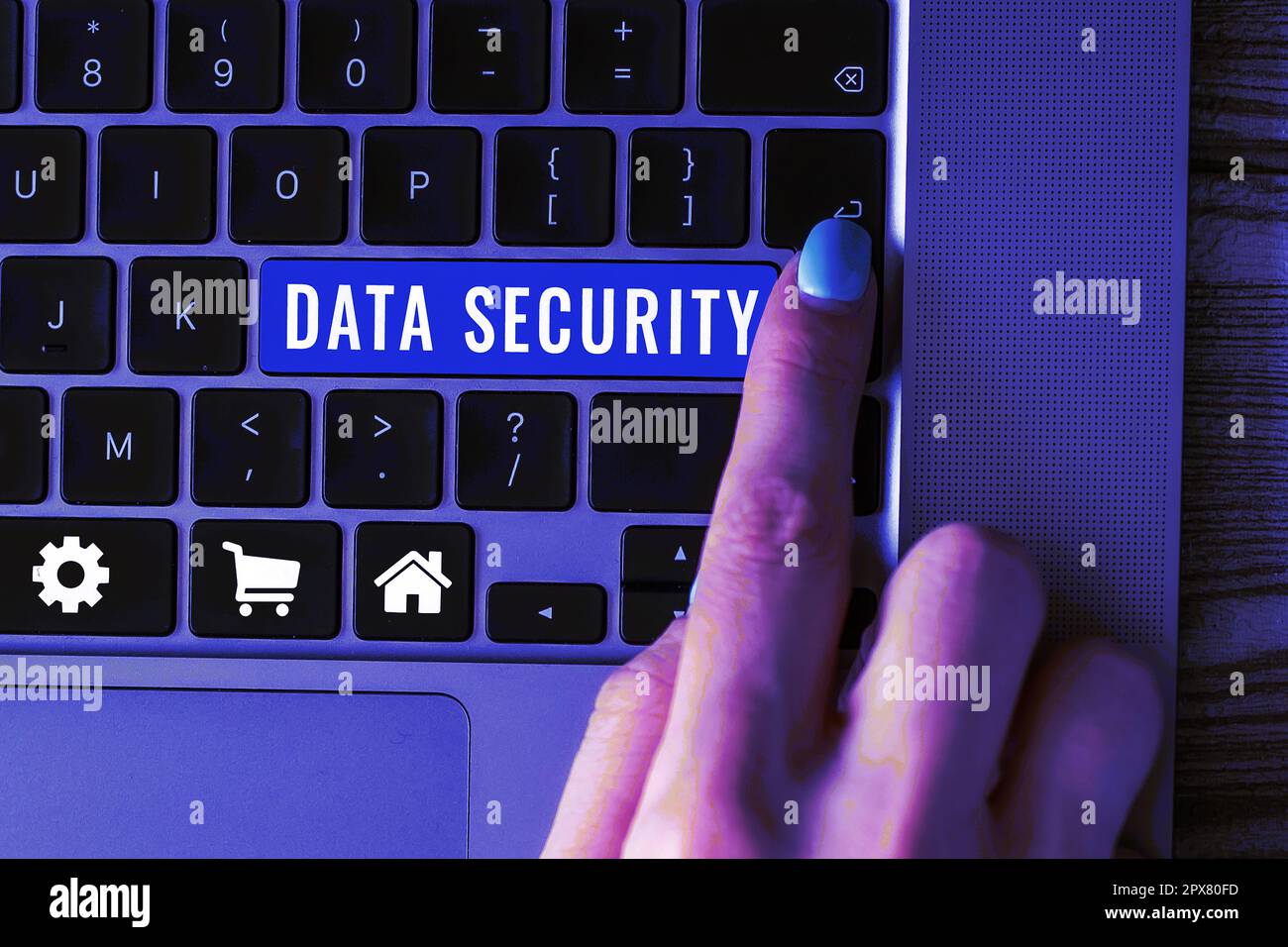 Hand writing sign Data Security, Word Written on Confidentiality Disk Encryption Backups ...