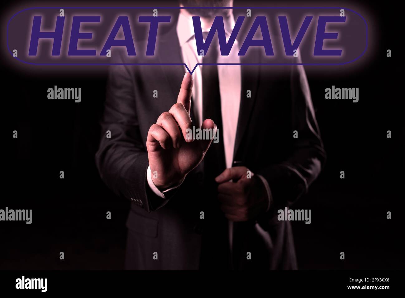 Writing displaying text Heat Wave, Business overview a prolonged period ...
