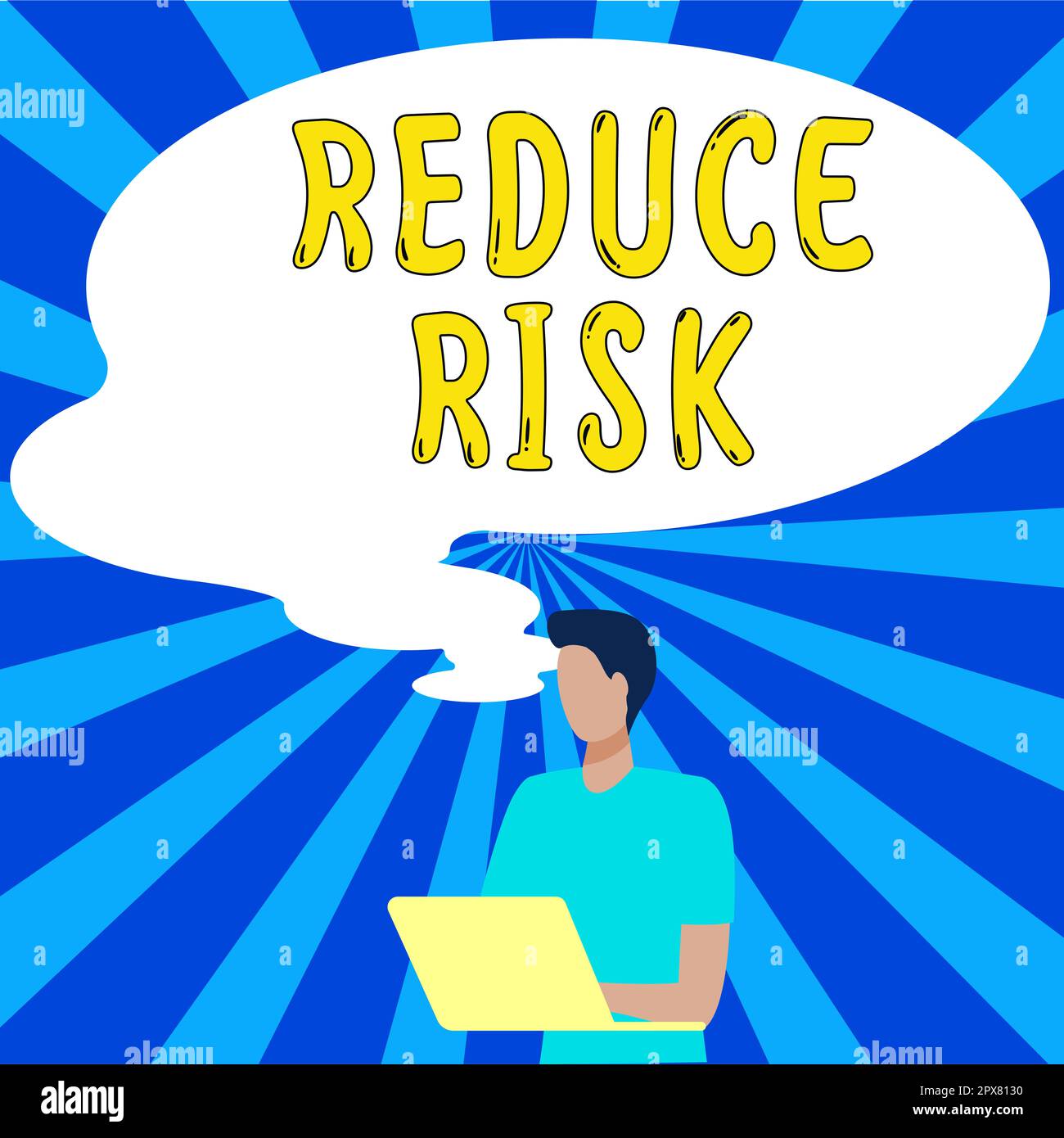 Text showing inspiration Reduce Risk, Concept meaning lessen the ...