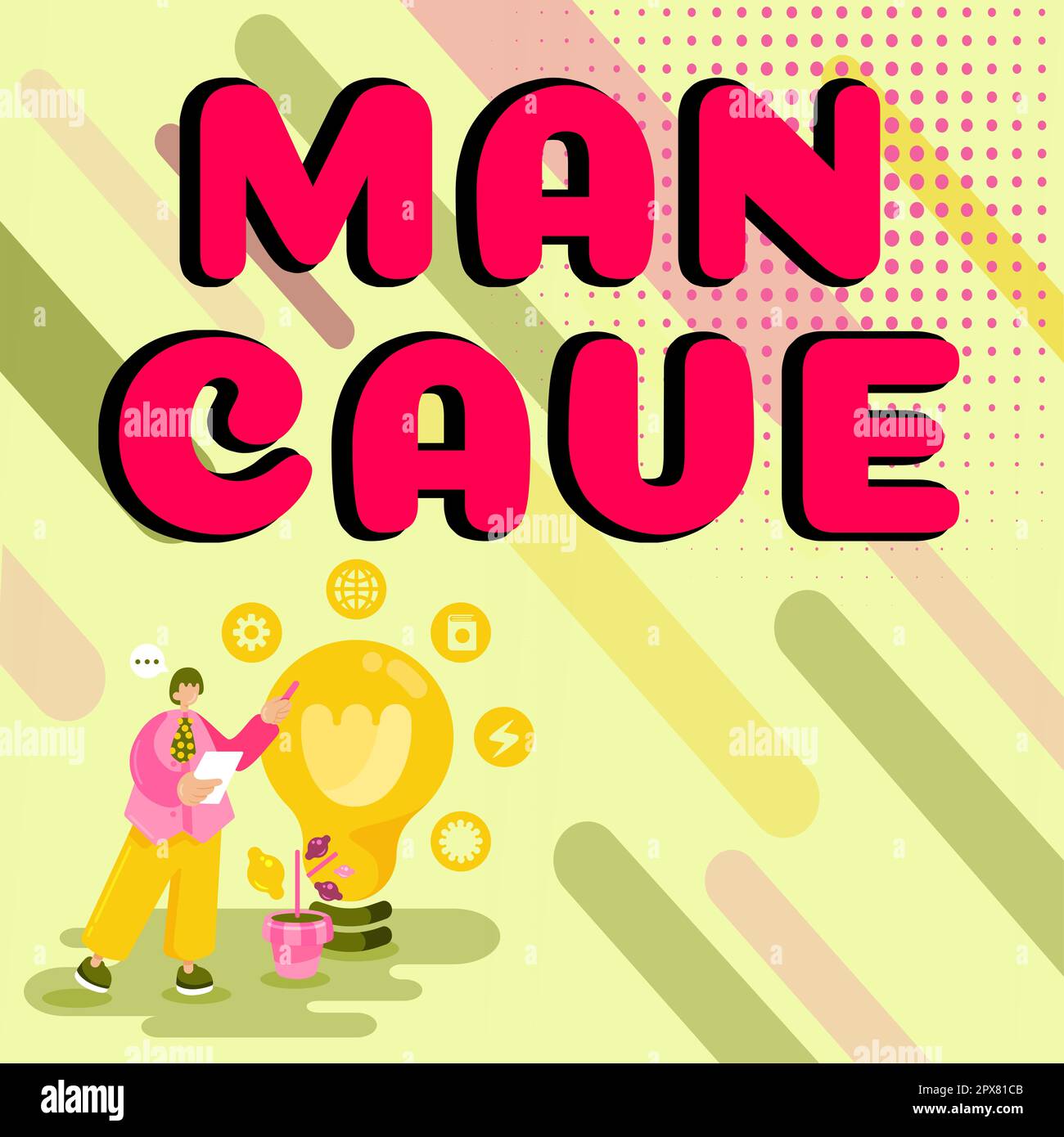 Hand writing sign Man Cave, Word Written on a room, space or area of a ...