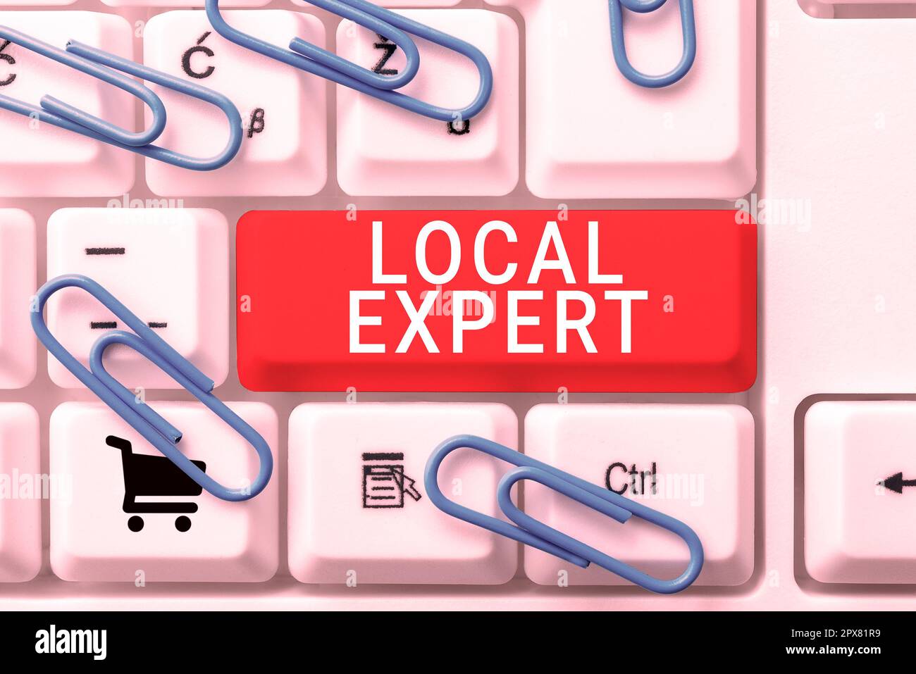 Sign displaying Local Expert, Concept meaning offers expertise and ...