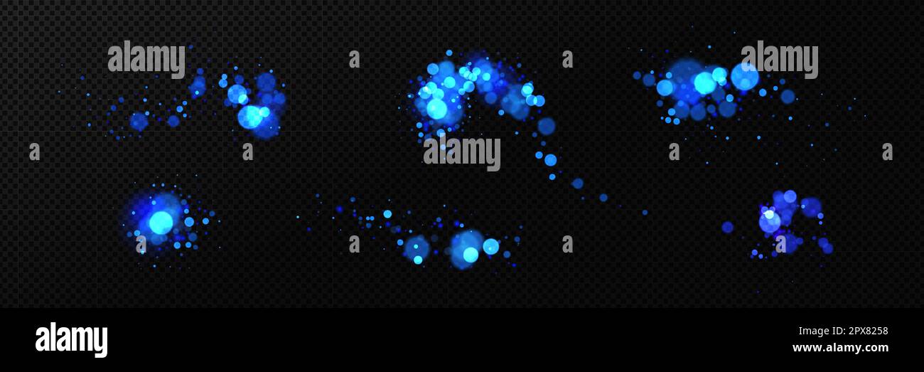 Glitter light effect with blur and bokeh. Abstract background with blue ...