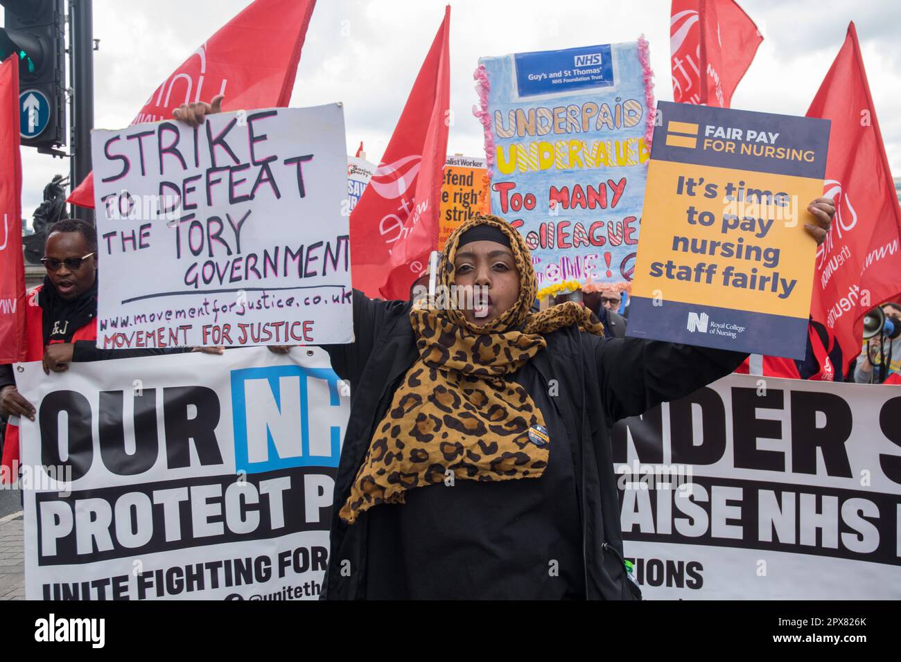 guest speaker at the international labour rally may day Stock Photo - Alamy