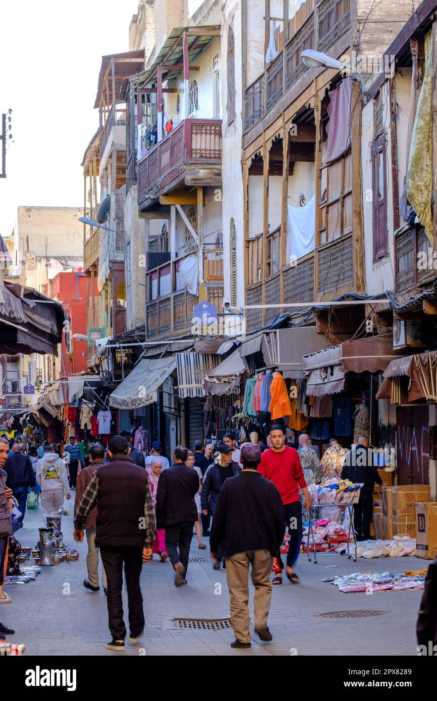 Fes el-Jdid, historic center, Fez, morocco, africa Stock Photo - Alamy