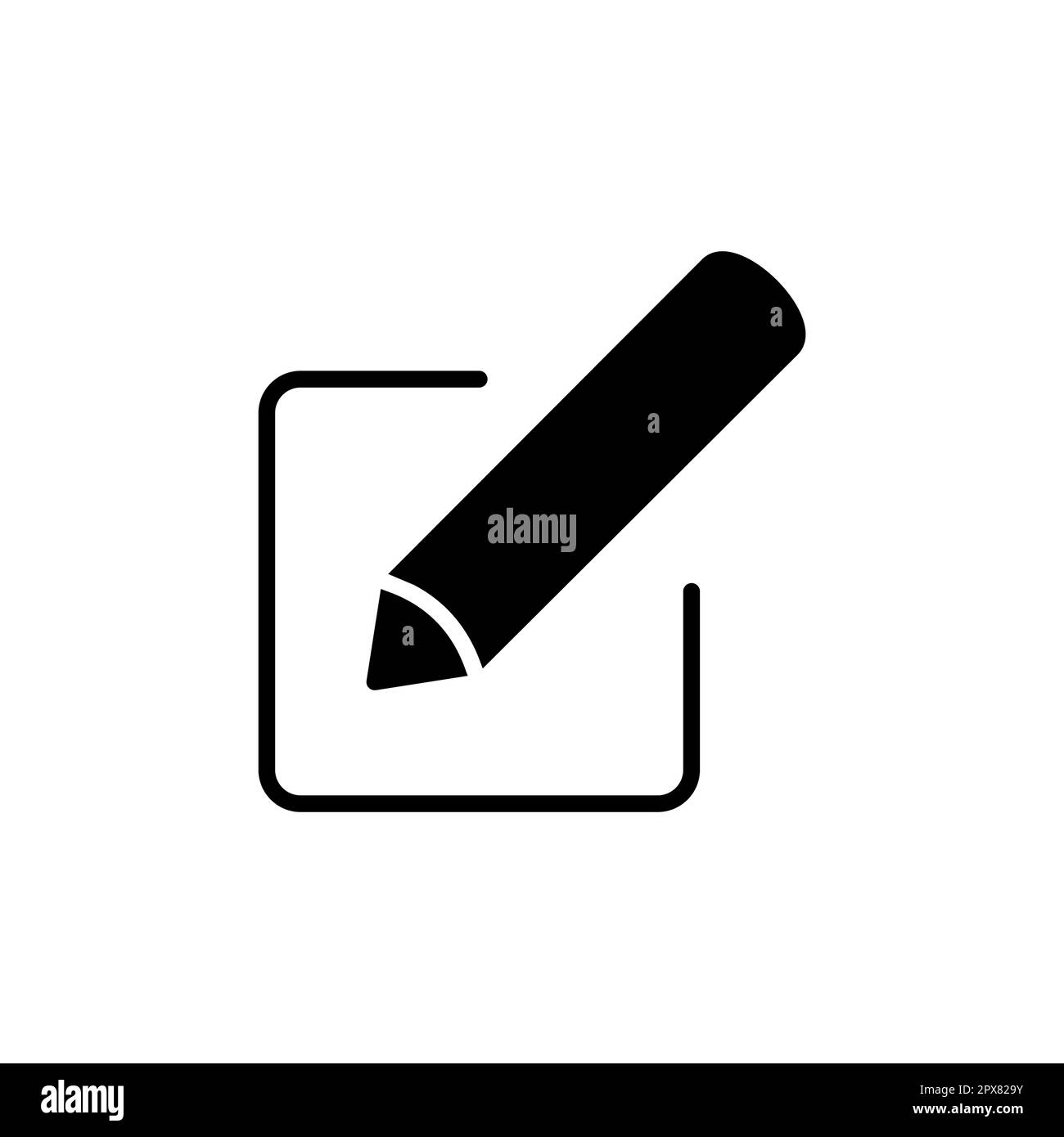 Edit icon vector. edit document sign and symbol. pencil Stock Vector ...