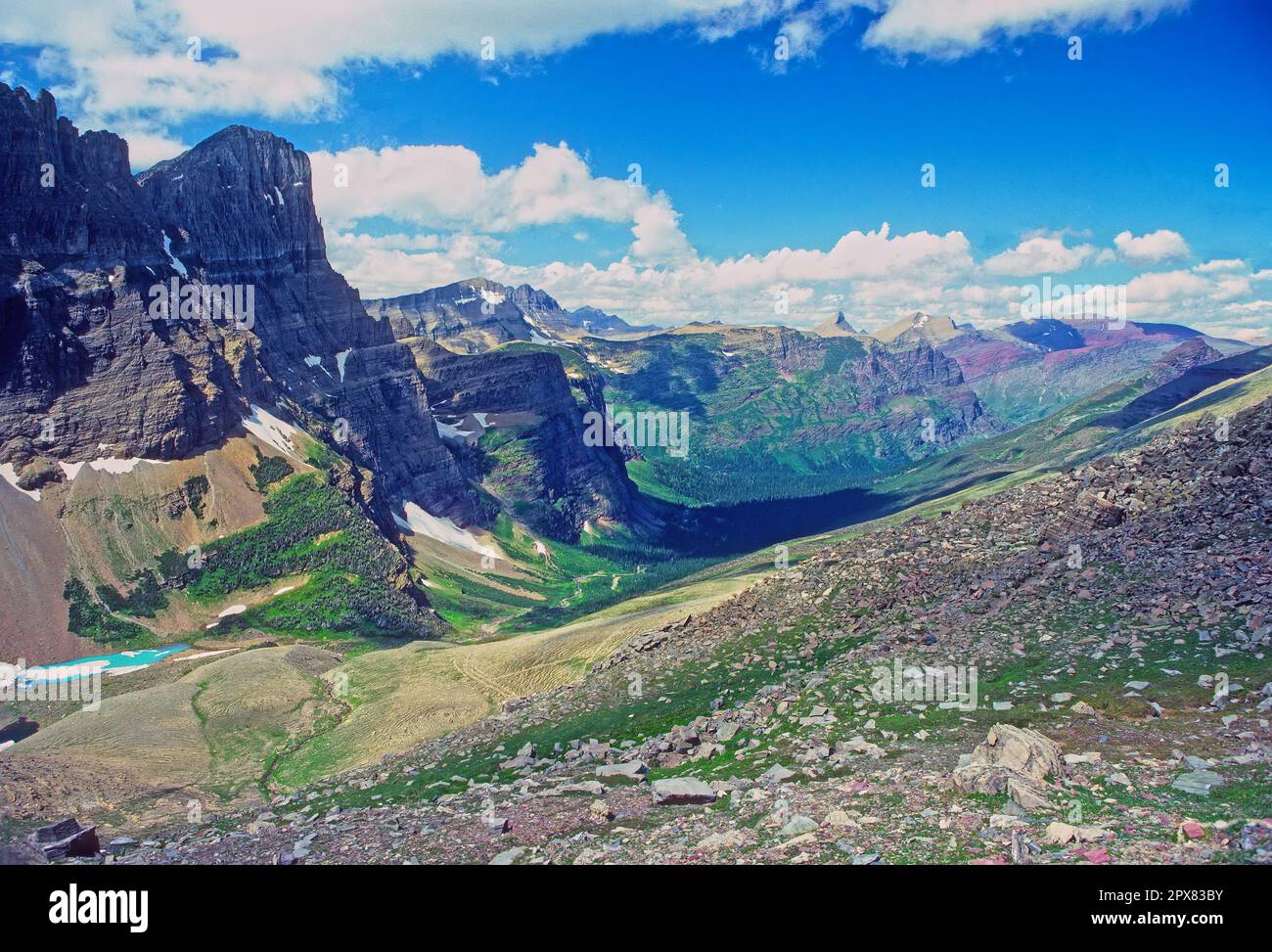 Dramatic View of the Cataract Valley From a Siyeh Pass in Glacier ...