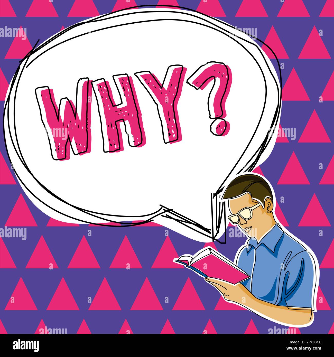 Hand writing sign Why, Business concept Asking for what reason and ...