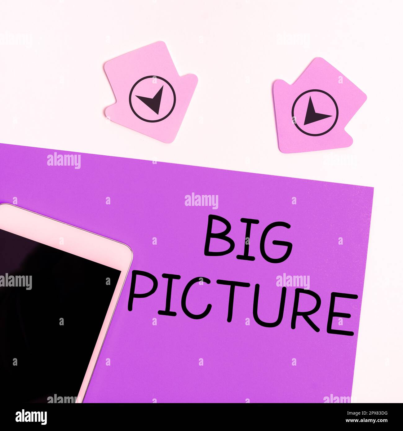 Conceptual caption Big Picture, Business approach most important facts ...