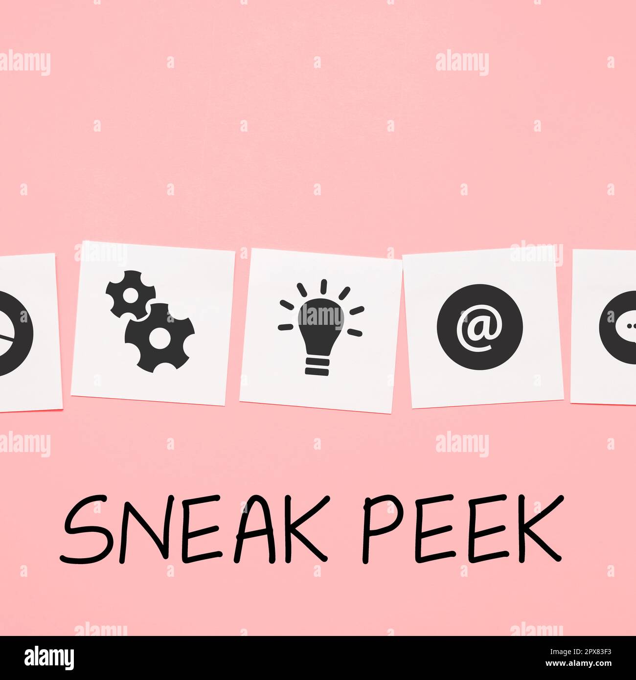 Text sign showing Sneak Peek, Word Written on opportunity to see ...