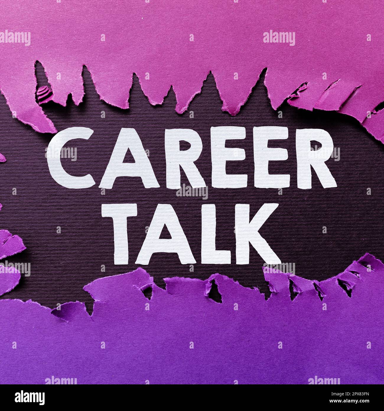 Text sign showing Career Talk, Concept meaning provide information on ...
