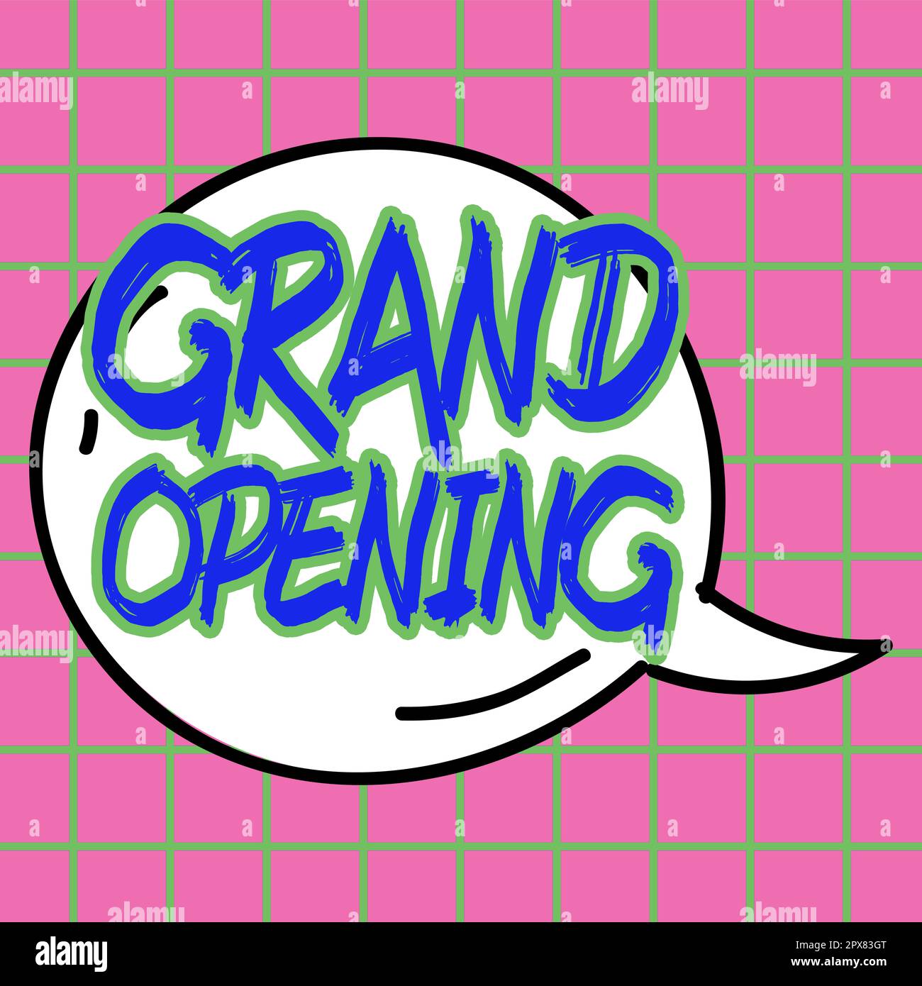 Sign displaying Grand Opening, Concept meaning Ribbon Cutting New ...