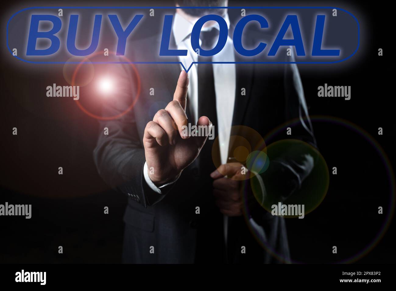 Conceptual caption Buy Local, Word Written on Patronizing products that ...