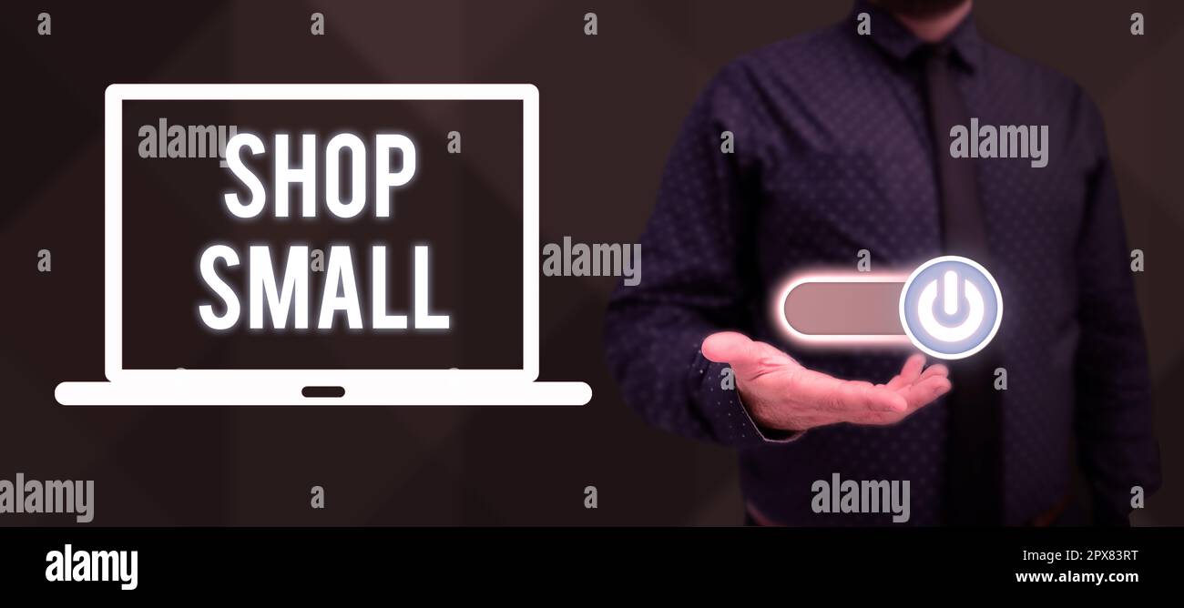 Text showing inspiration Shop Small, Business showcase nationwide ...