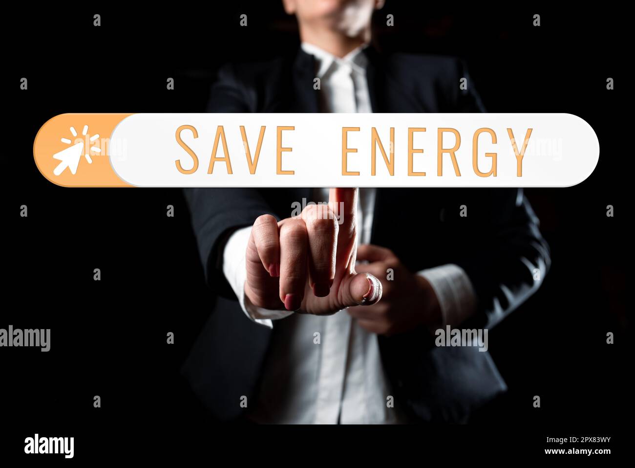 Sign displaying Save Energy, Concept meaning decreasing the amount of ...