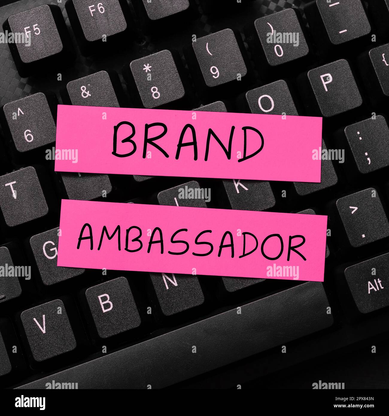 Hand writing sign Brand Ambassador, Business idea agent accredited as ...