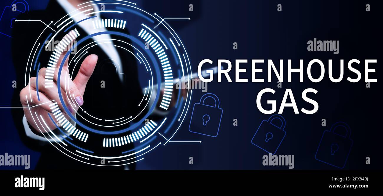 Writing displaying text Greenhouse Gas, Business overview carbon ... Writing displaying text Greenhouse Gas, Business overview carbon ...
