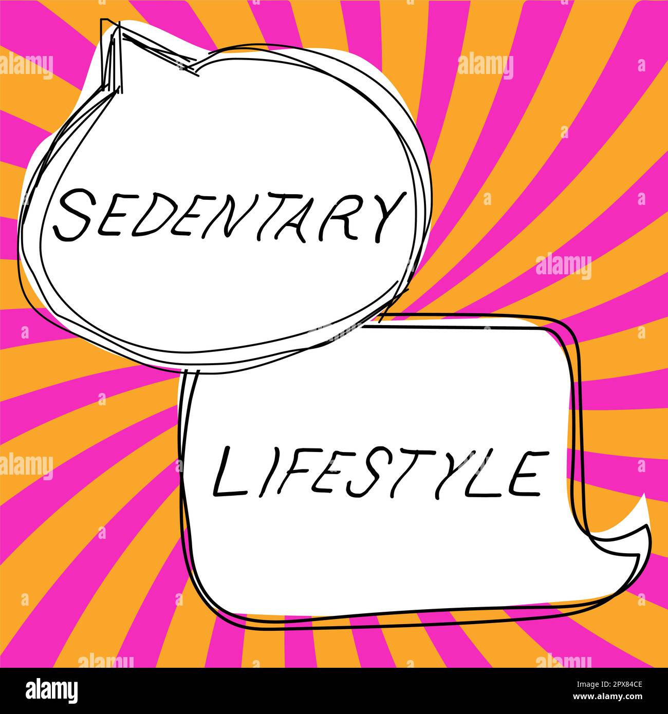 Sign displaying Sedentary Lifestyle, Word Written on ways and means of ...