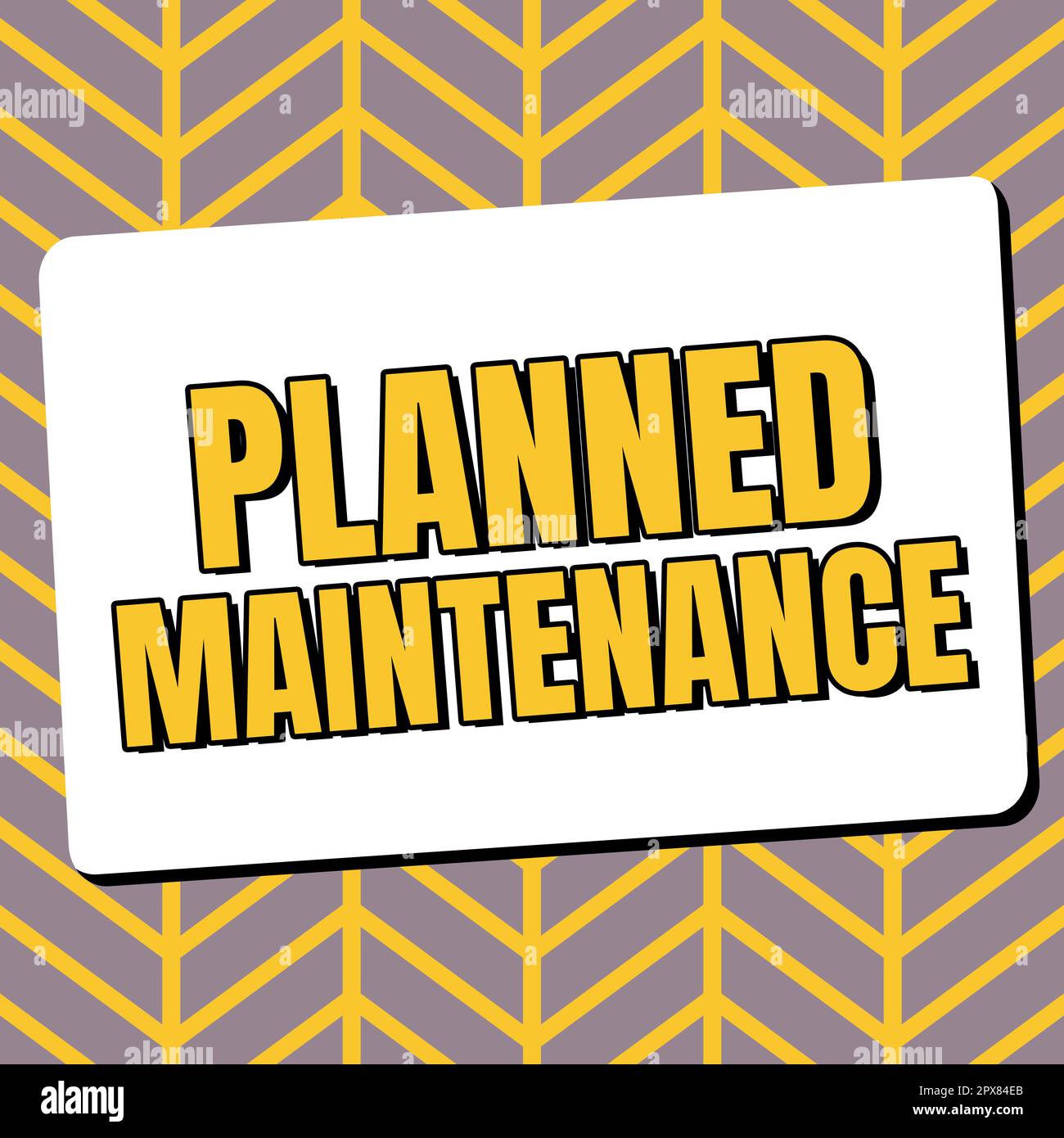 Hand writing sign Planned Maintenance, Business concept Check ups to be ...