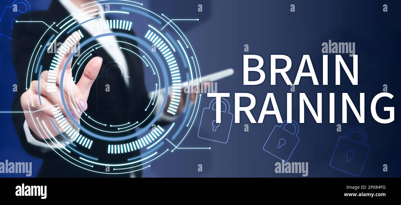 Handwriting text Brain Training, Concept meaning mental activities to ...