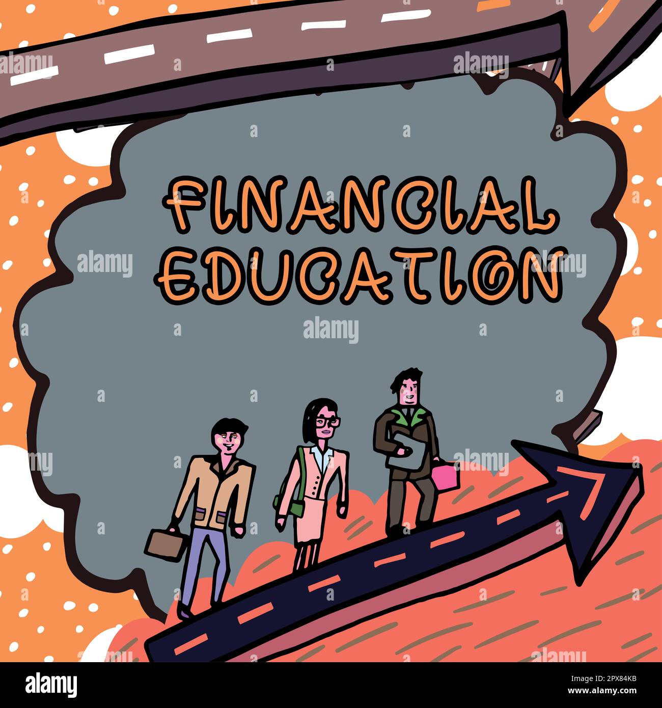 Sign displaying Financial Education, Business showcase Understanding ...
