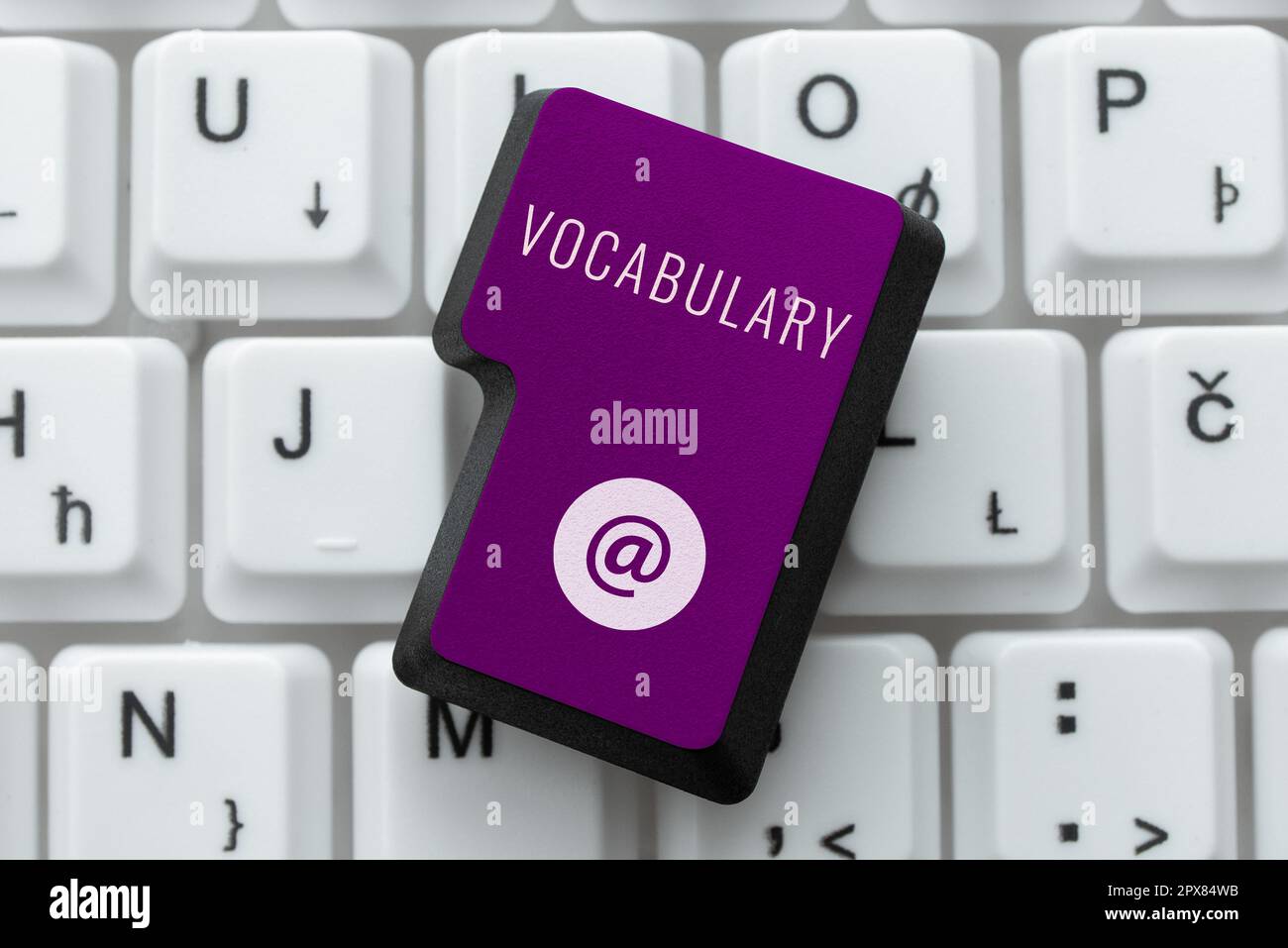 Text sign showing Vocabulary, Business approach collection of words and ...