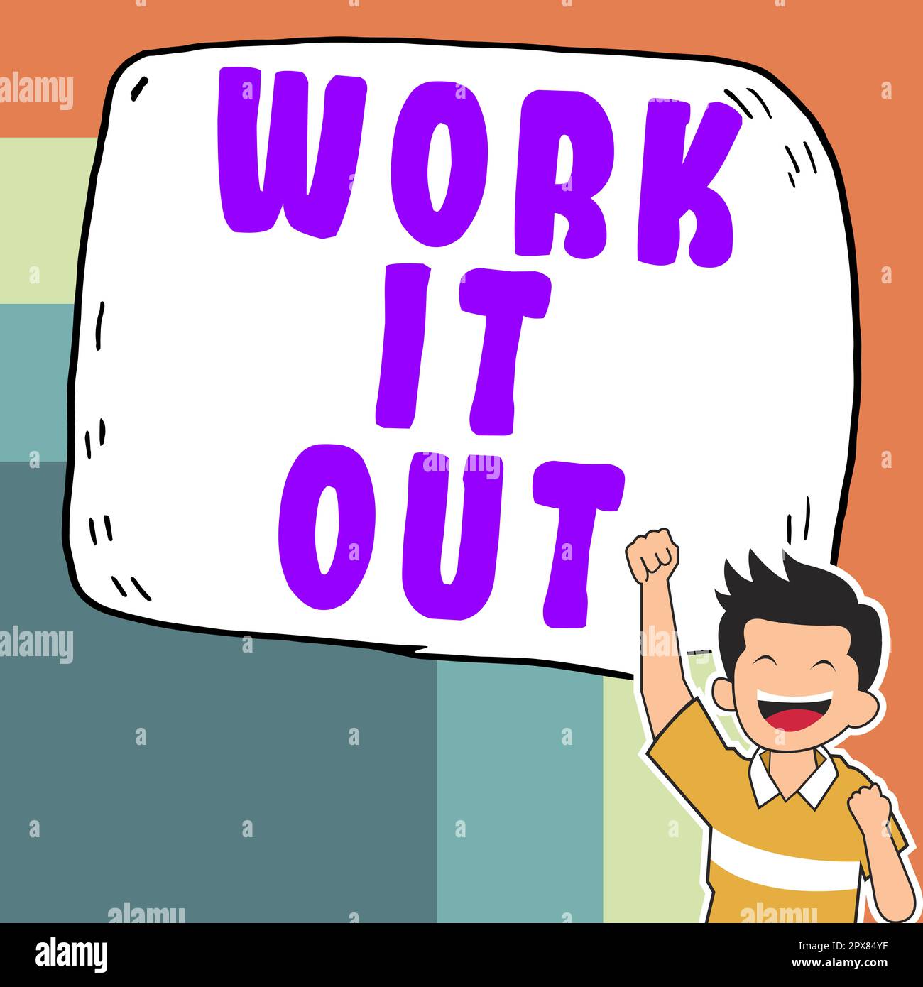 Sign displaying Work It Out, Internet Concept Planning something in ...