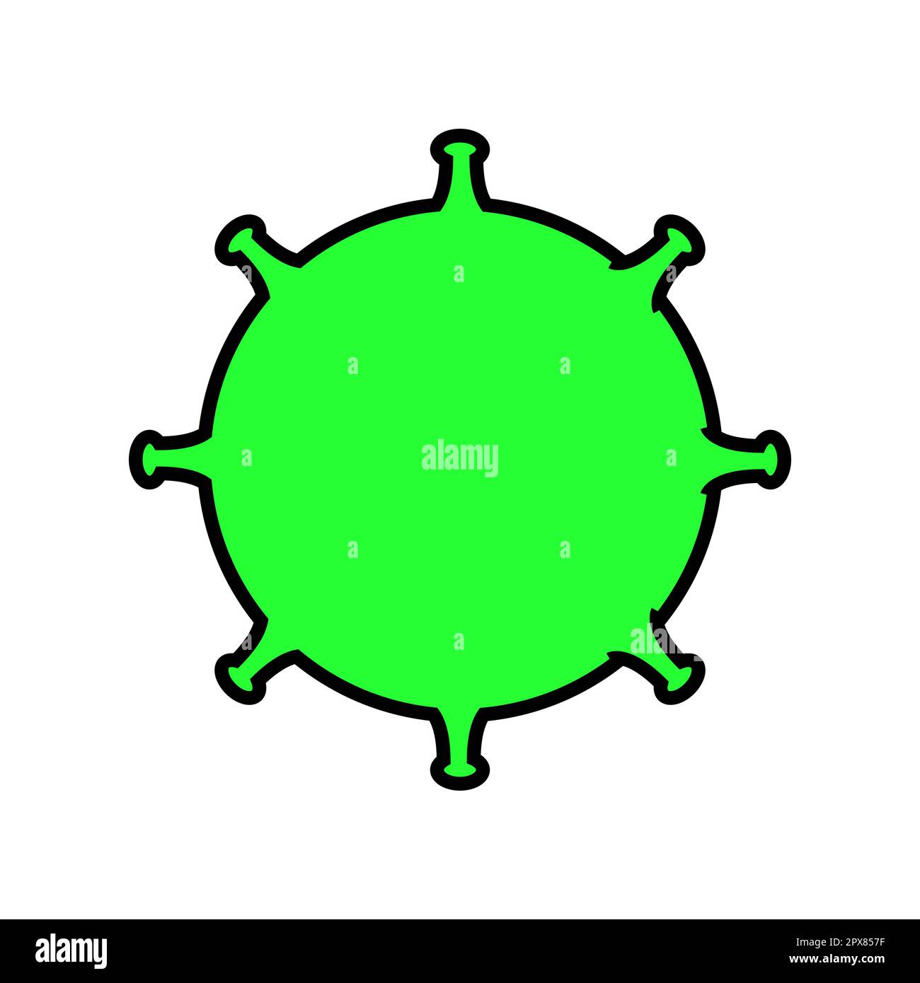 Green icon of the medical Chinese virus microbe dangerous deadly strain ...