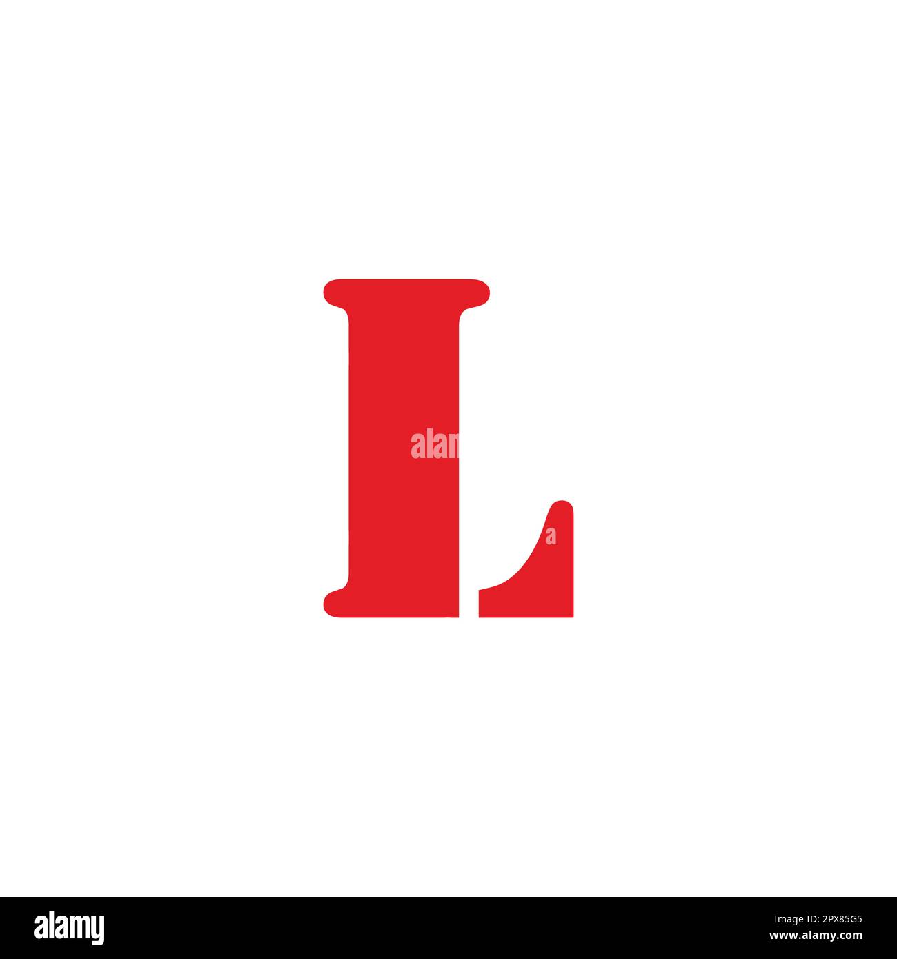 Letter L red geometric symbol simple logo vector Stock Vector Image ...