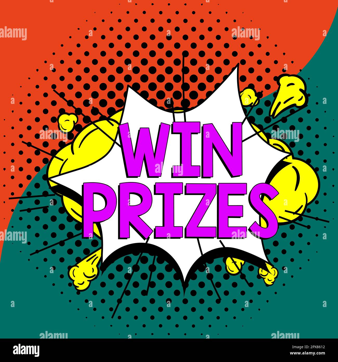 Writing displaying text Win Prizes, Business showcase something given ...