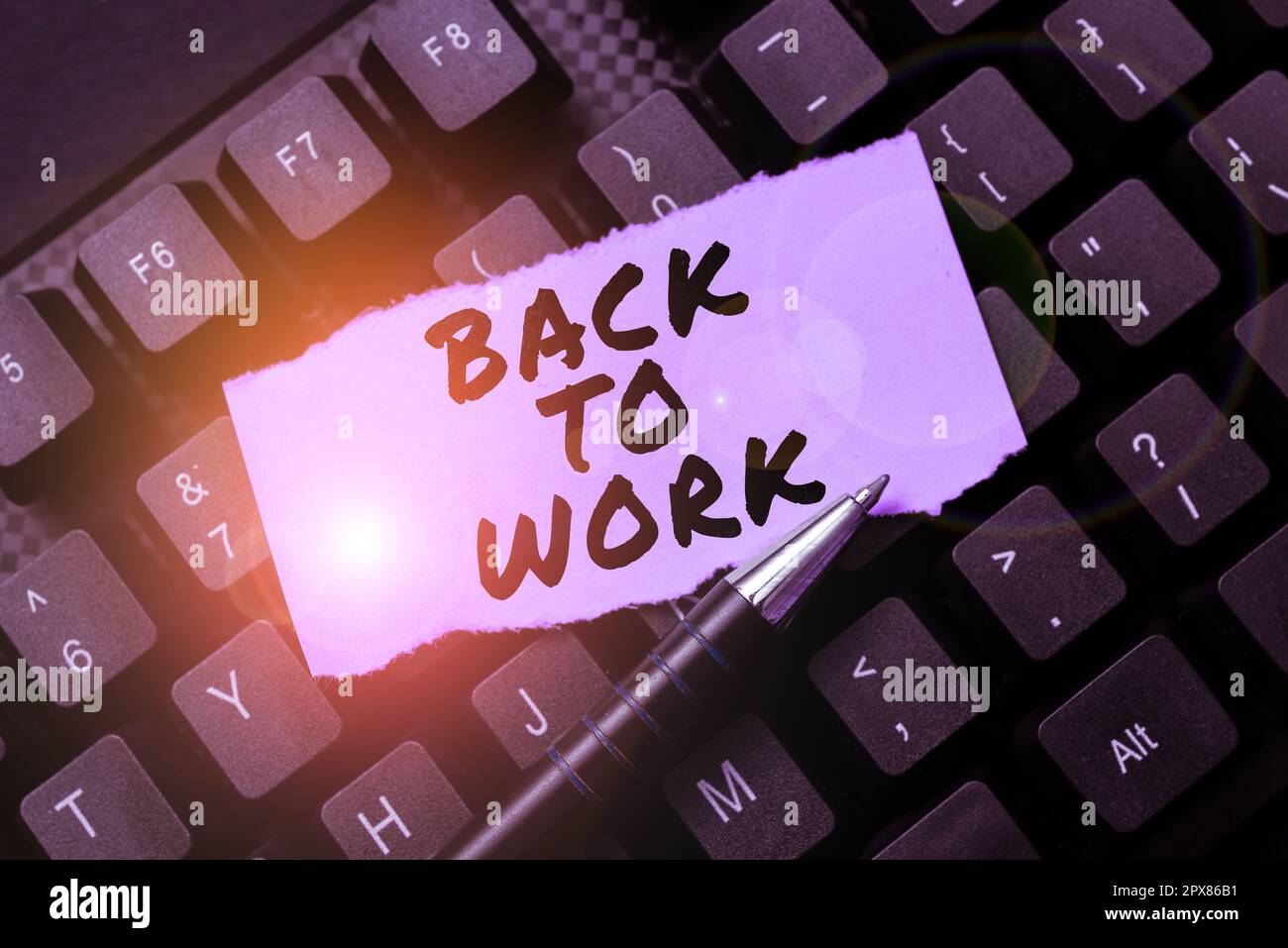 Inspiration showing sign Back To Work, Concept meaning Returning to job ...