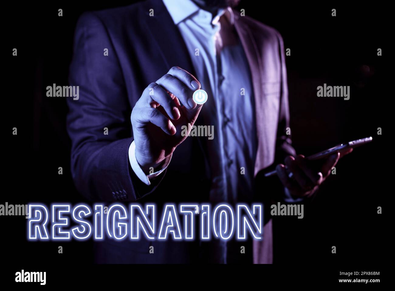 Handwriting text Resignation, Business showcase act of giving up ...