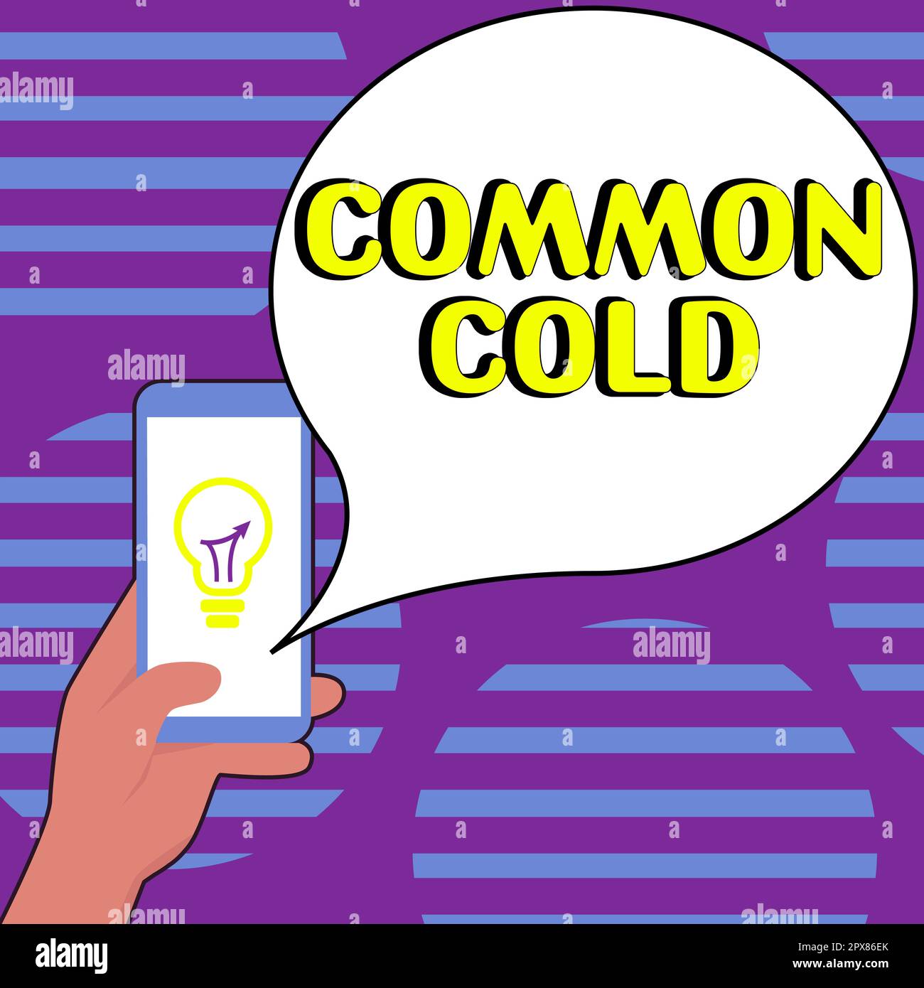 Conceptual display Common Cold, Word for viral infection in upper ...