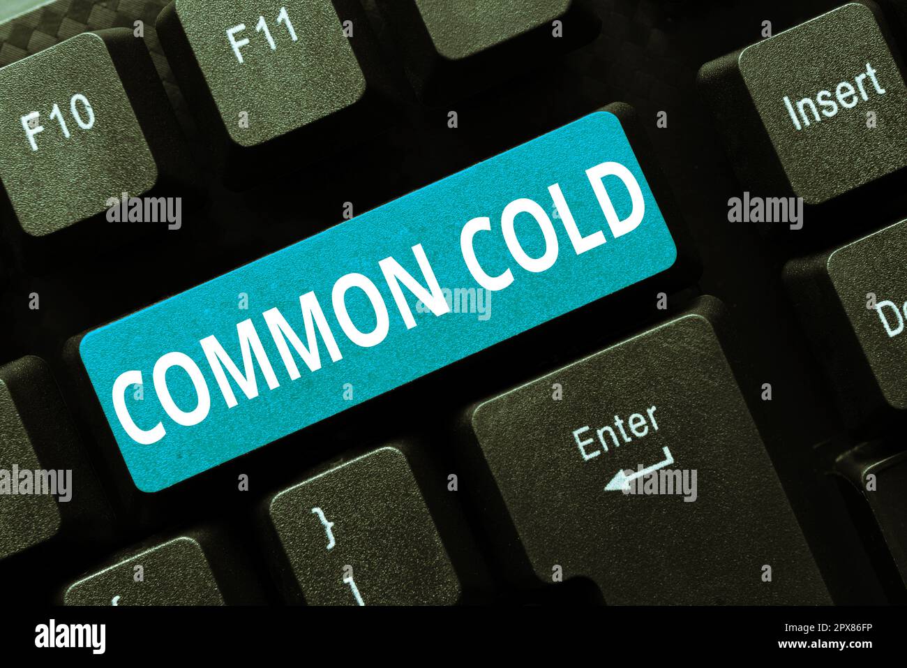 Conceptual caption Common Cold, Word Written on viral infection in ...