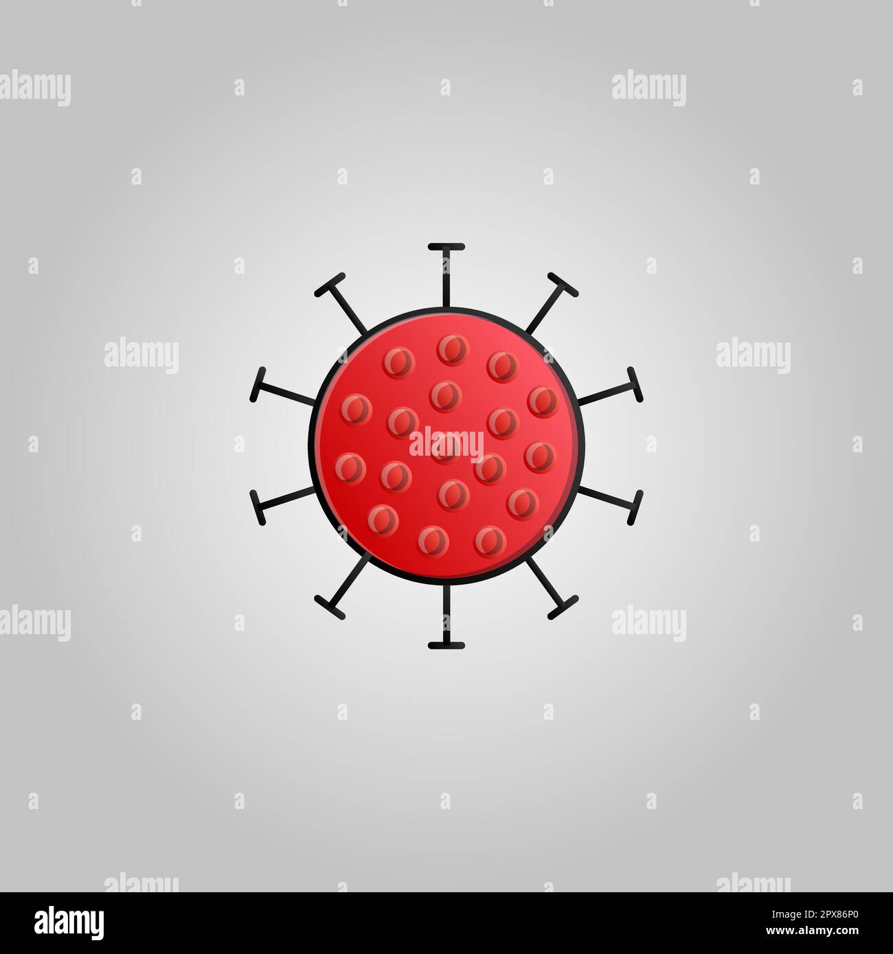 Red dangerous infectious deadly respiratory coronavirus of pandemic ...