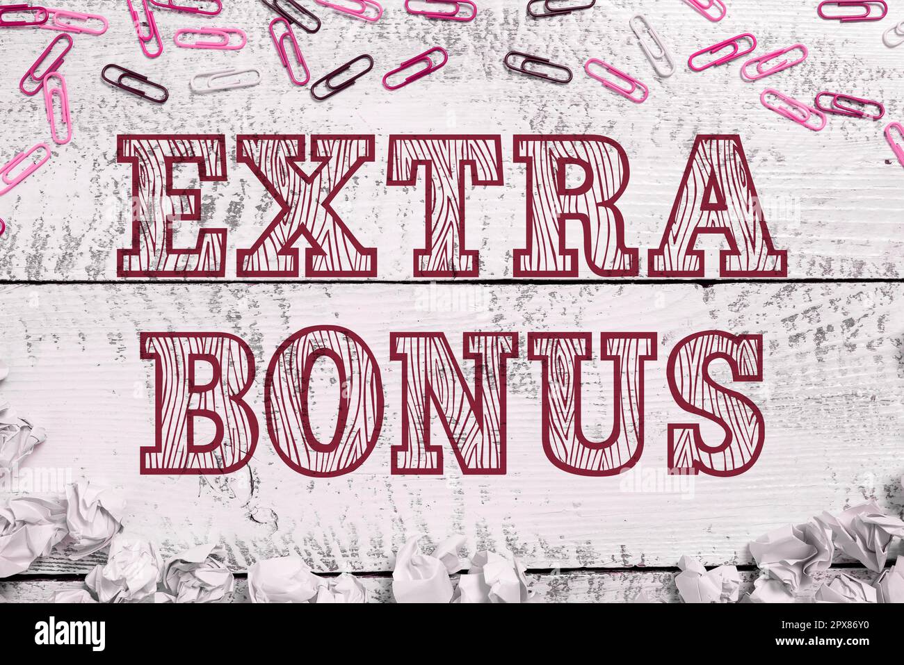 Sign displaying Extra Bonus, Business overview an extra amount of money ...