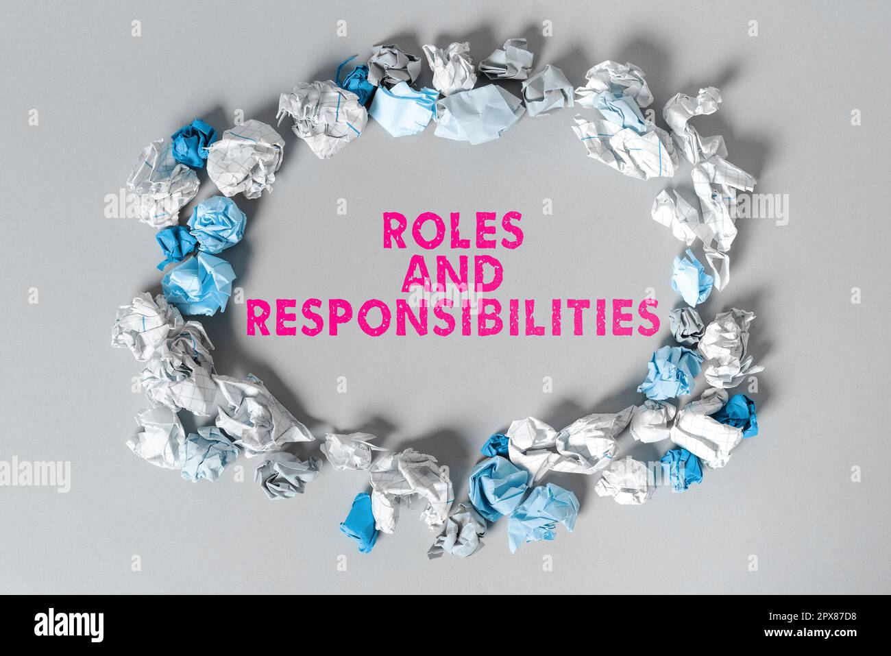 Handwriting text Roles And Responsibilities, Concept meaning Business ...
