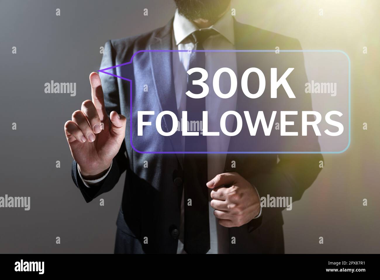 Conceptual display 300K Followers, Concept meaning number of ...
