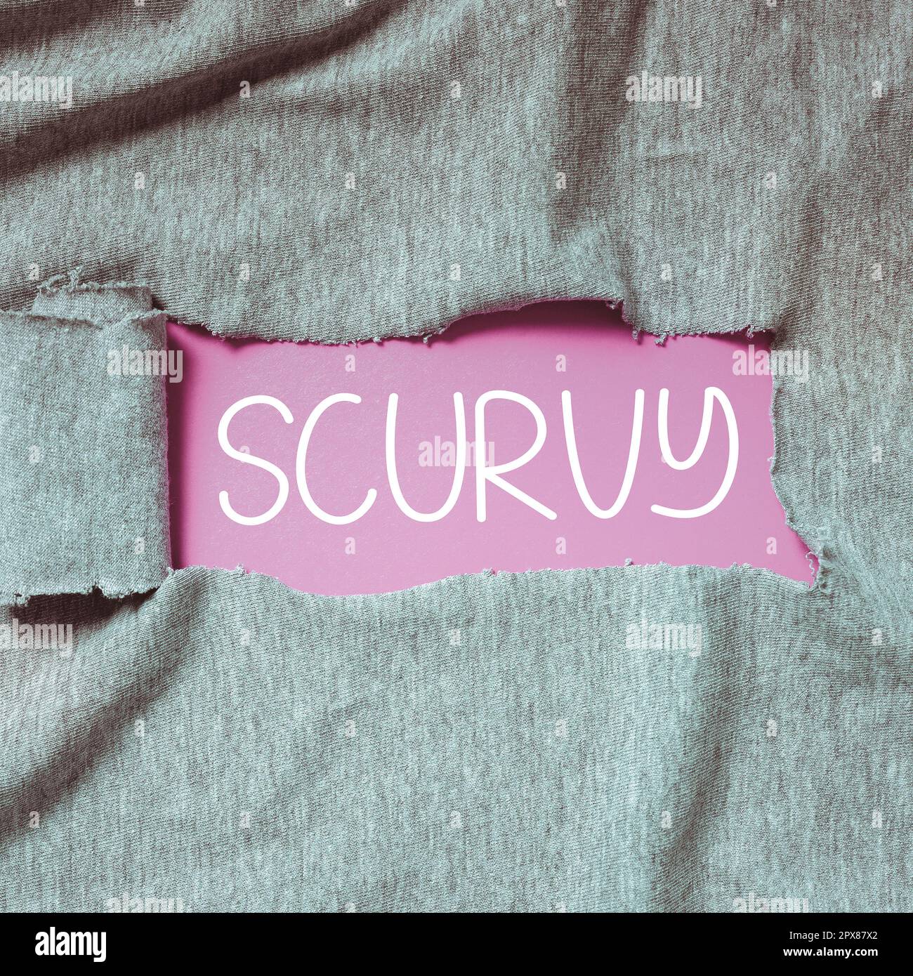 Conceptual caption Scurvy, Word Written on disease caused by a lack of ...