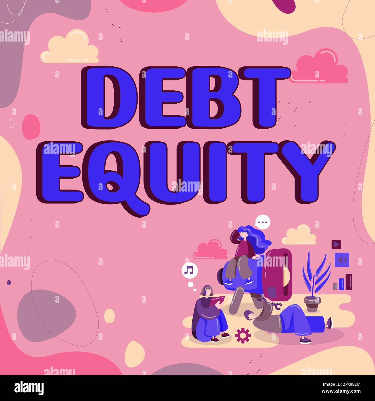 Inspiration showing sign Debt Equity, Internet Concept dividing ...