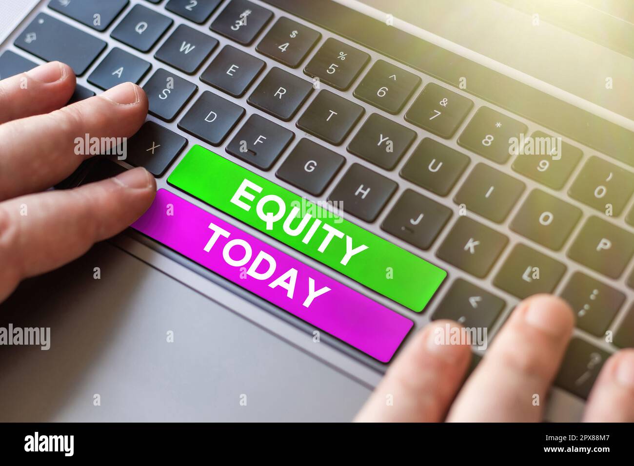 Sign displaying Equity, Conceptual photo quality of being fair and ...