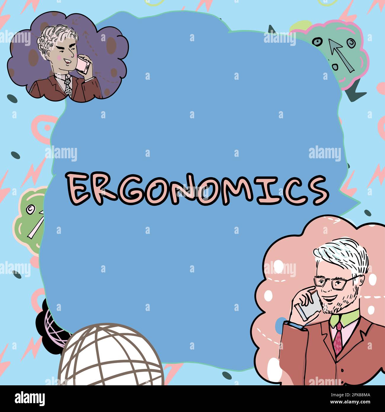 Hand writing sign Ergonomics, Business showcase fitting or designing a ...