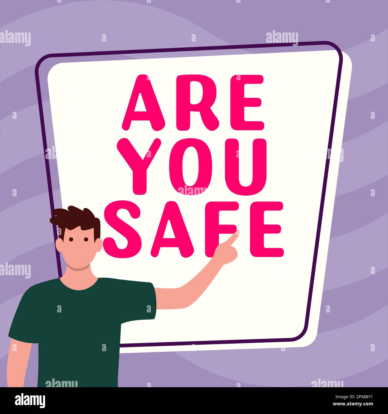 Hand writing sign Are You Safe, Business concept Free from danger Not ...