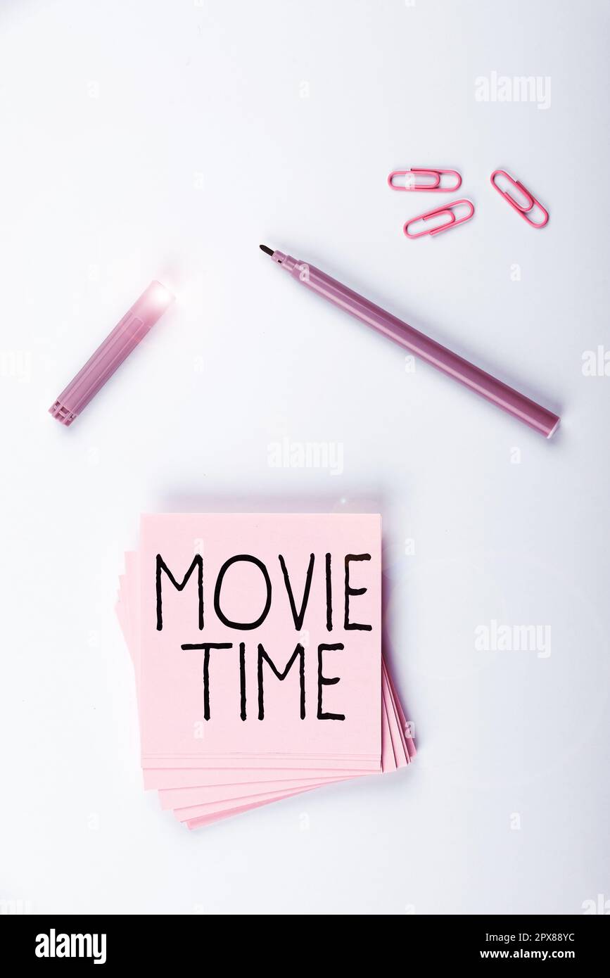Conceptual display Movie Time, Business approach the scheduled or ...