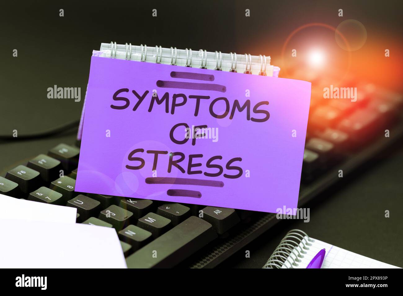 Sign displaying Symptoms Of Stress, Business idea serving as symptom or ...