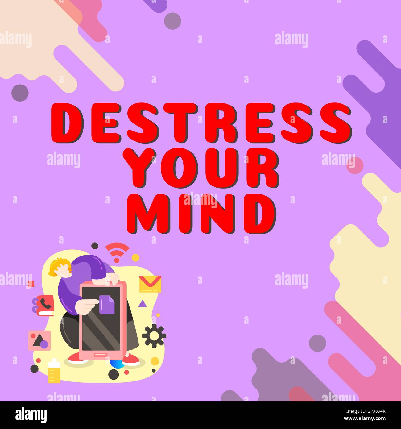 Text showing inspiration Destress Your Mind, Conceptual photo to ...