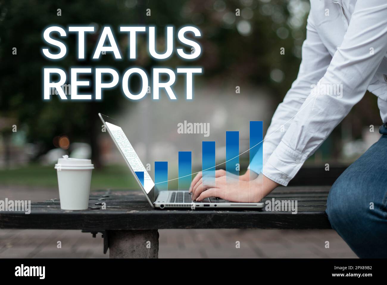 Conceptual caption Status Report, Word for Update Summary of situations ...