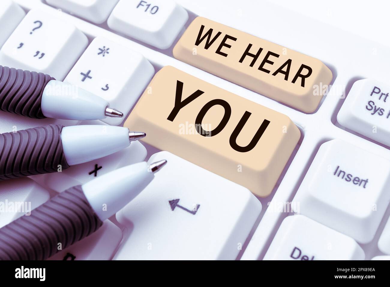Handwriting text We Hear You, Word for Listening intently professional ...