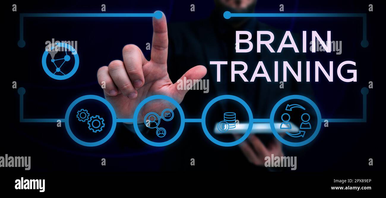 Writing displaying text Brain Training, Business concept mental ...