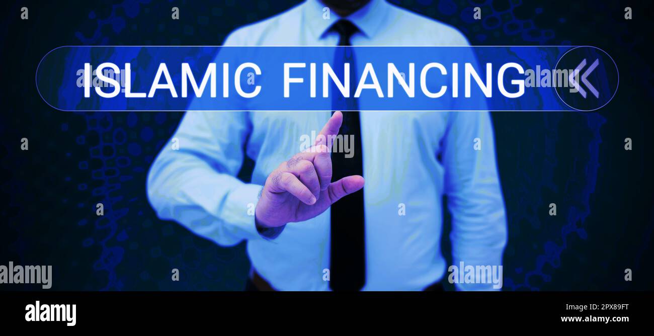 Hand writing sign Islamic Financing, Conceptual photo Banking activity ...